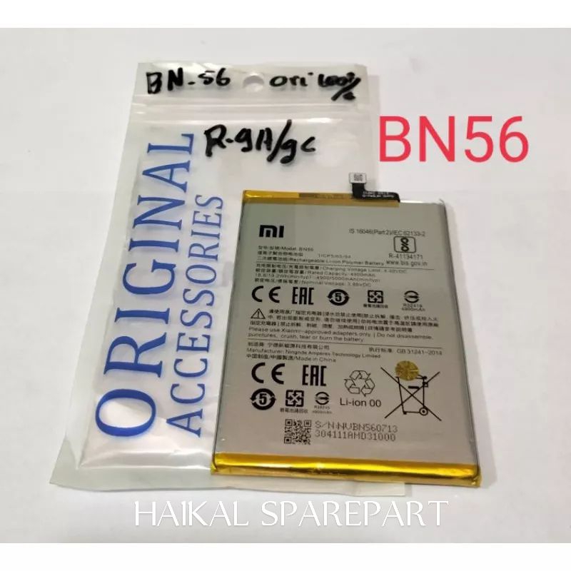 Jual BATERAI BN56 / REDMI 9A / REDMI 9C - ORIGINAL 100% | Shopee Indonesia