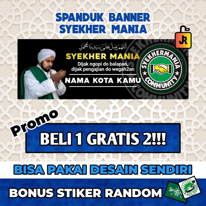 Jual (Beli 1 Gratis 2) Spanduk Banner Syekher Mania | Shopee Indonesia