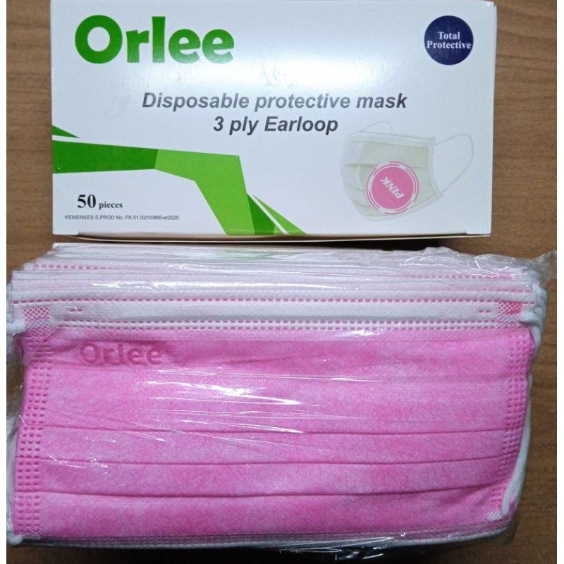 Jual Masker ORLEE Cantol Earloop 3 ply Medis Surgical Face Mask dan ...