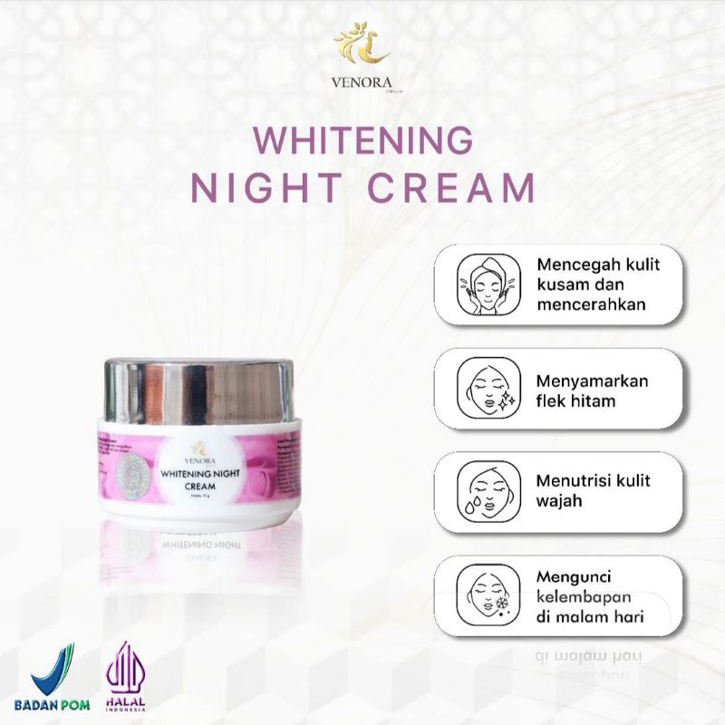 Jual WHITENING NIGHT CREAM VENORA BPOM | Shopee Indonesia