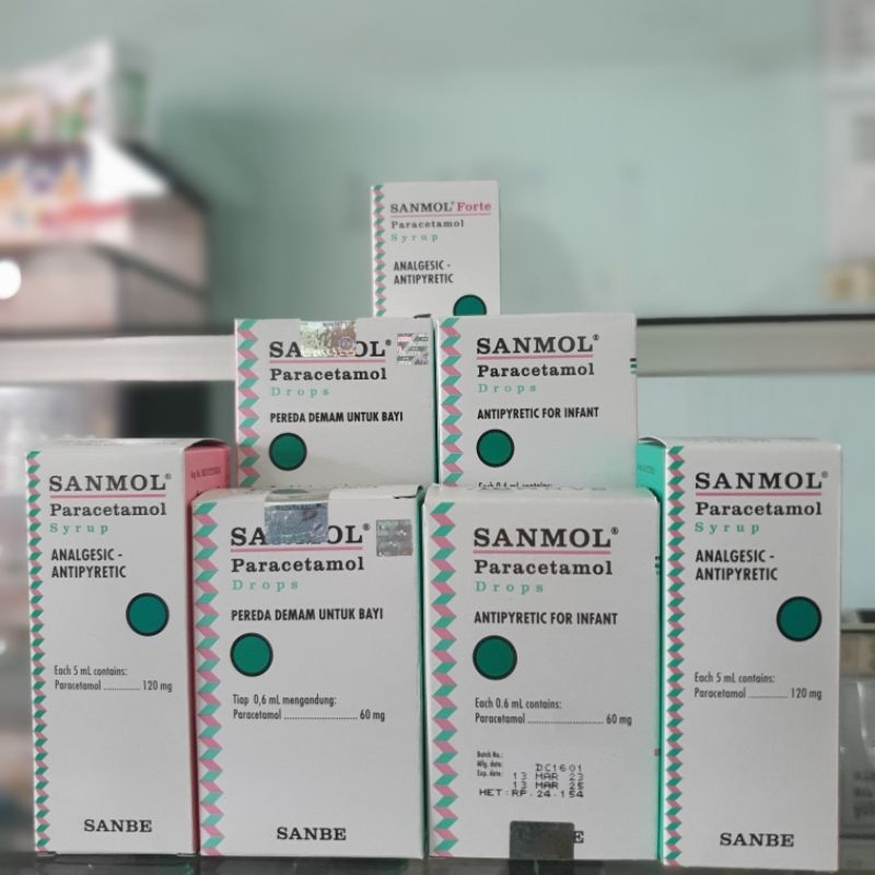 Jual SANMOL ALL VARIANT ||Penurun Demam & Pereda Nyeri|| | Shopee Indonesia