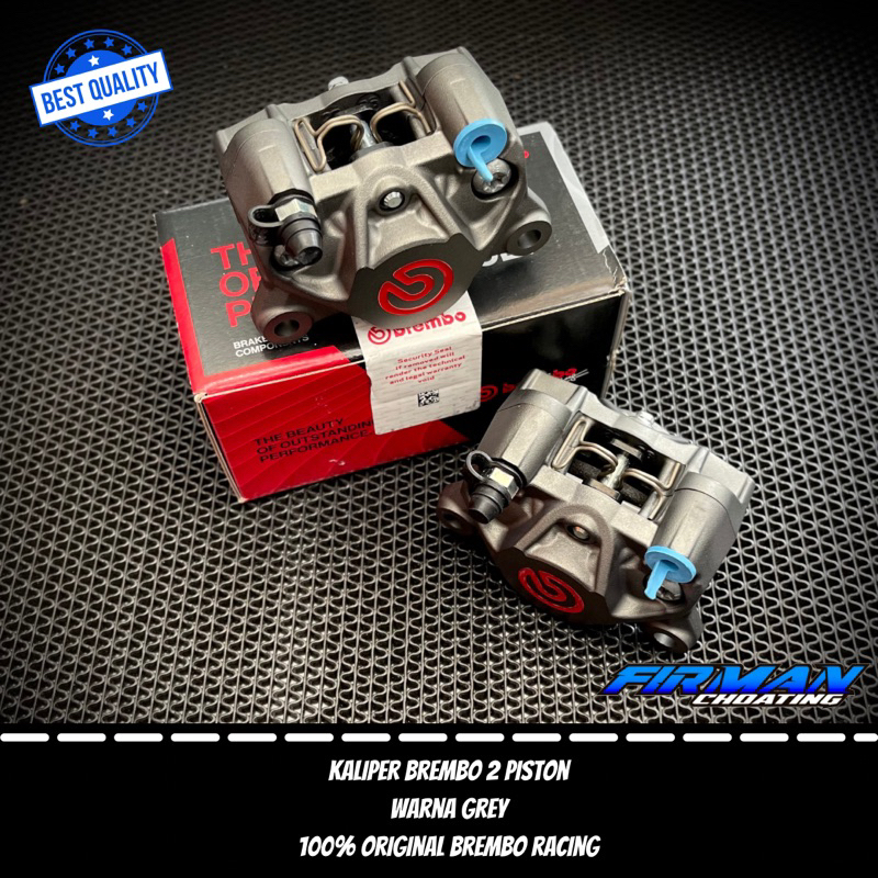 Jual KALIPER BREMBO 2 PISTON GREY KANAN UNIVERSAL ORIGINAL RED LOGO | Shopee Indonesia