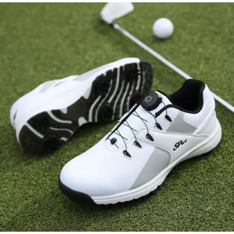 Jual Sepatu Golf Tali Knob BOA Golf Shoes White 8005 | Shopee Indonesia