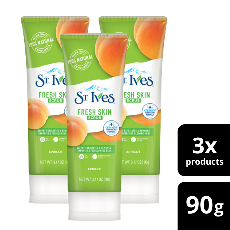 Jual St. Ives Face Scrub Fresh Skin Apricot 90gr - Triplepack (3 x 90gr ...