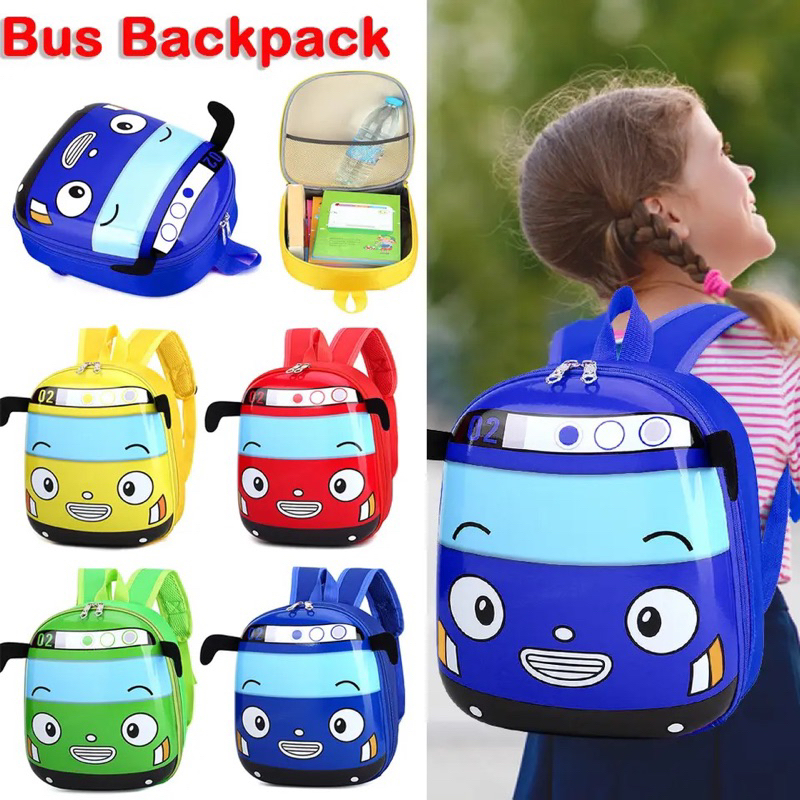 Jual Tas Ransel Sekolah Anak Laki Laki Model Tayo Backpack Model Bus ...