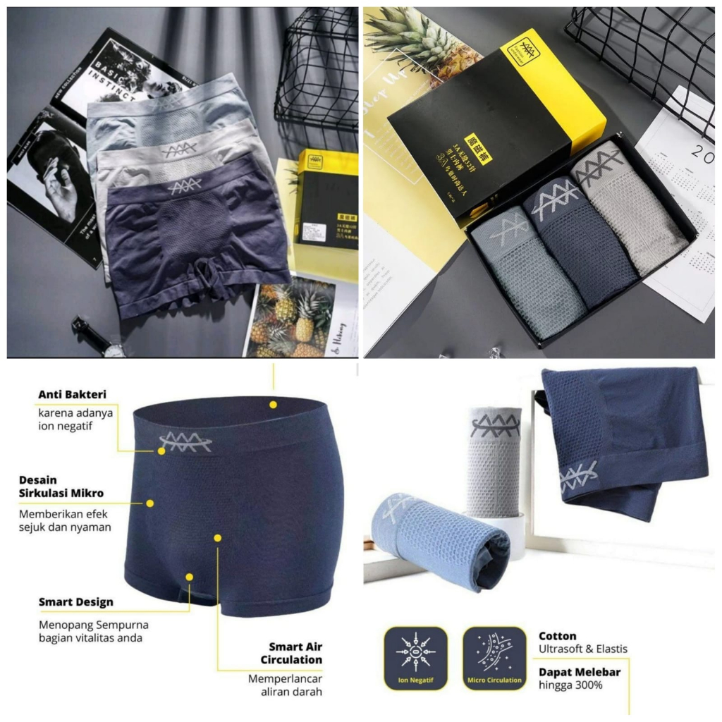 Jual Celana Dalam Boxer Magic Magnetic 5D Man Underwear Cd Kesehatan ...