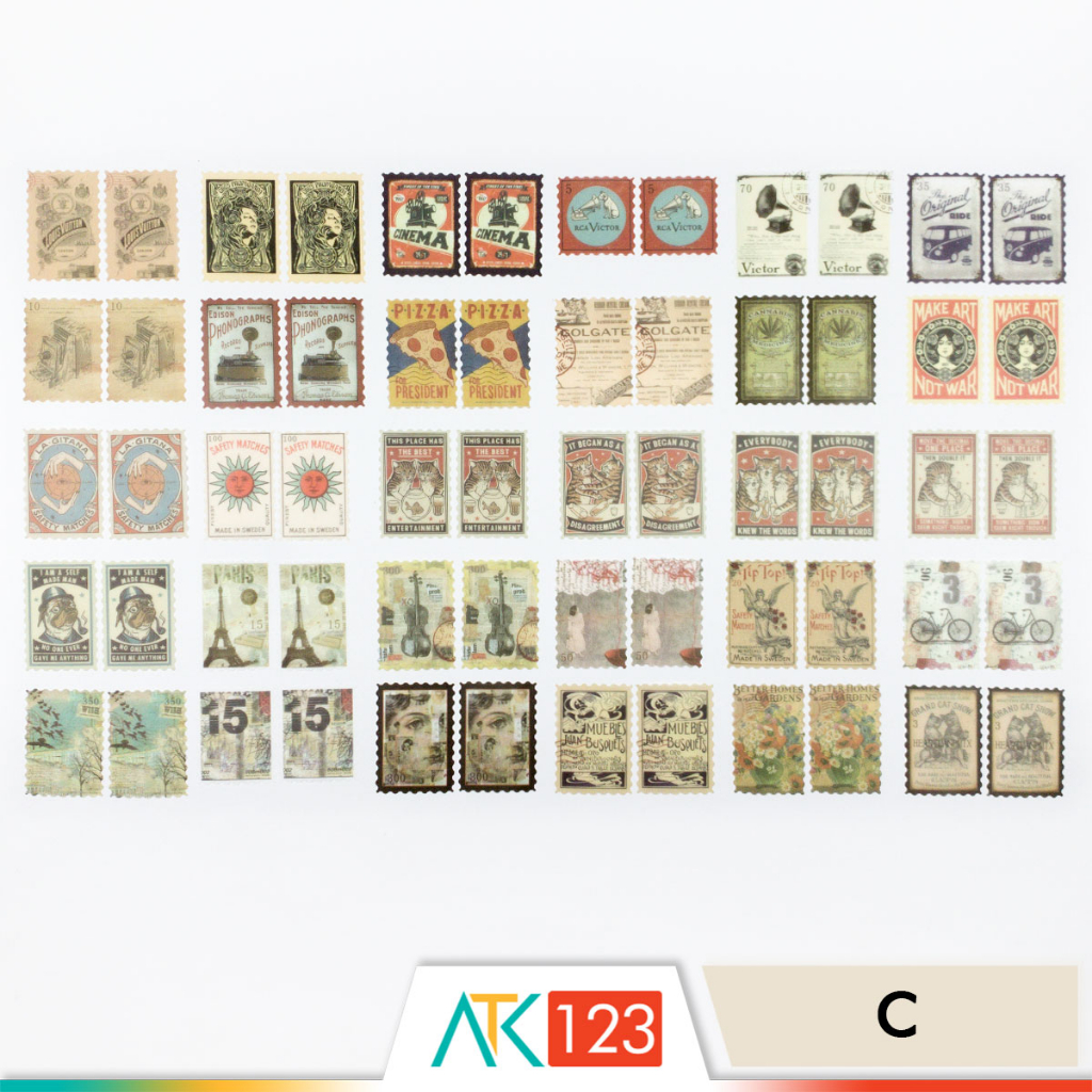 Jual Stiker Estetik Klasik Prangko / Perangko / Alam / Bunga / Postage ...