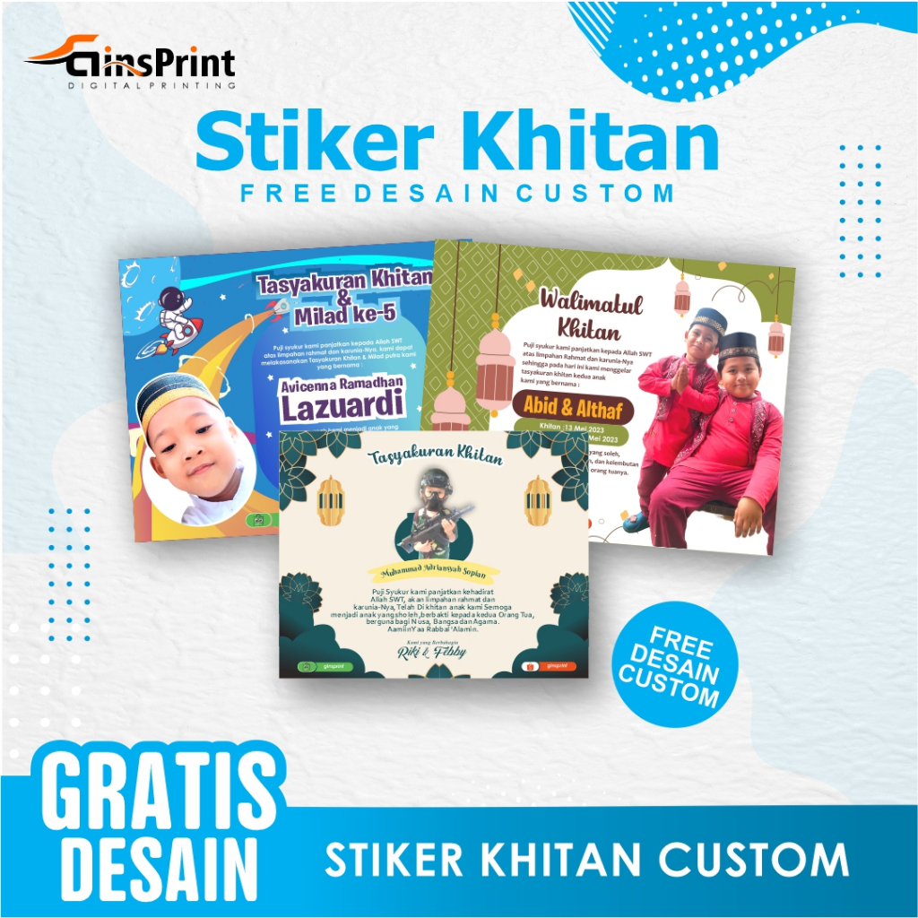 Jual Sticker Syukuran Khitan stiker tasyakuran khitan stiker khitan dan ...