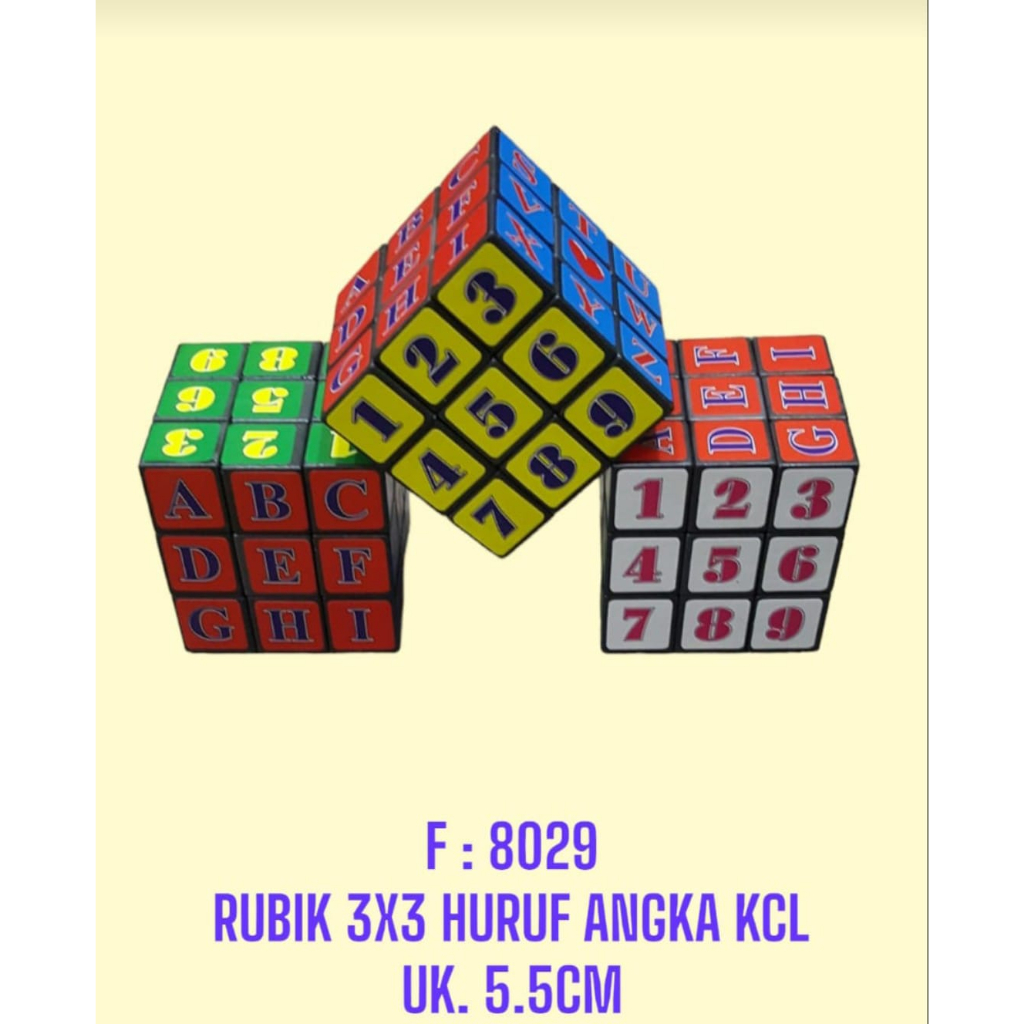 Jual MAINAN RUBIK KUBUS 3X3 ANGKA DAN HURUF 5.5 CM | Shopee Indonesia
