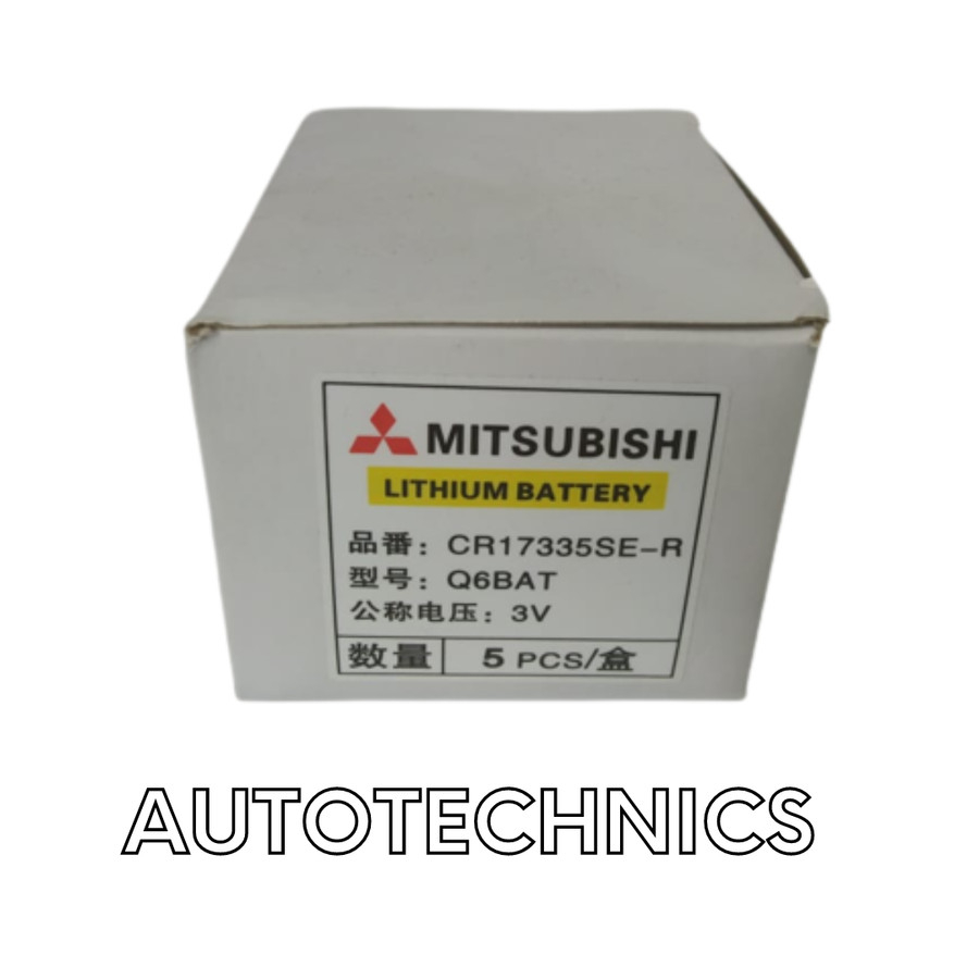 Jual Mitshubishi Lithium Baterai Q6BAT CR17335SE-R 3V PLC Battery READY ...