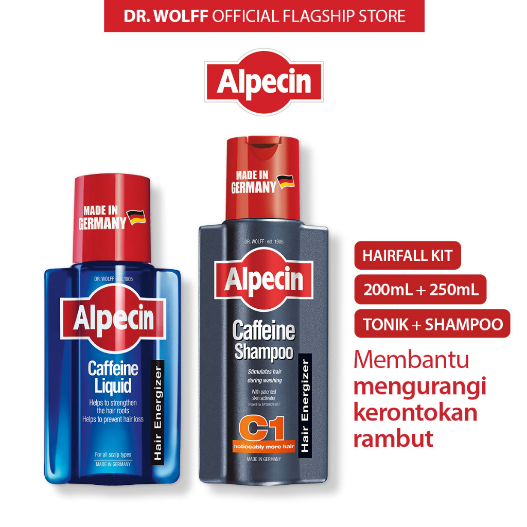 Jual Paket Alpecin Hair Fall Kit - C1 Shampoo 250ml + Caffeine Tonik ...
