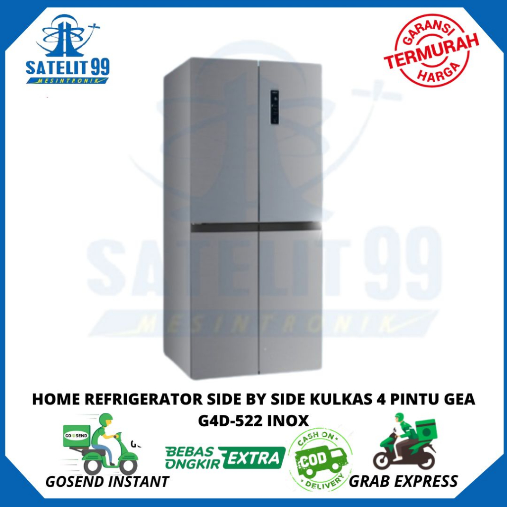 Jual HOME REFRIGERATOR SIDE BY SIDE / KULKAS 4 PINTU GEA G4D-522 INOX ...