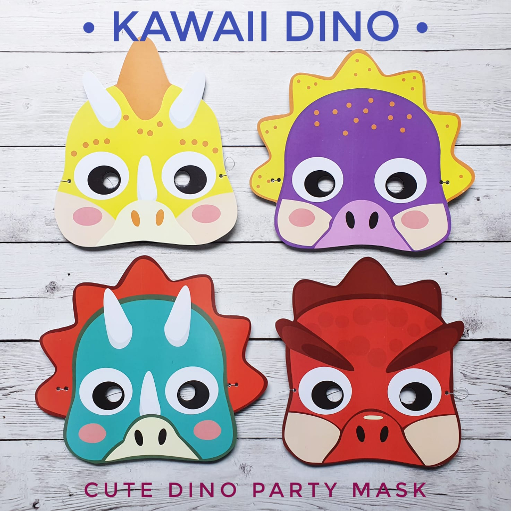 Jual Dino Dinosaurs Dinosaurus Party Mask Topeng Pesta Mask Birthday ...