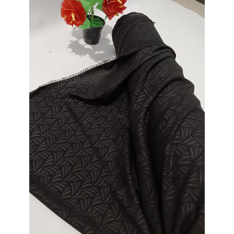 Jual Kain embos jetblack wolfis 8818 harga per 0.5 meter | Shopee Indonesia