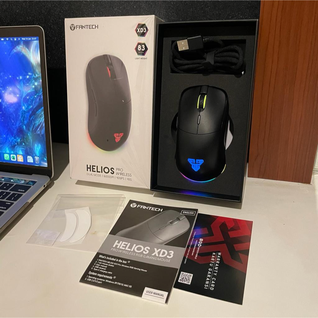 Jual Fantech XD3 Helios Wireless Gaming Mouse - Black - Super Mulus 99% ...