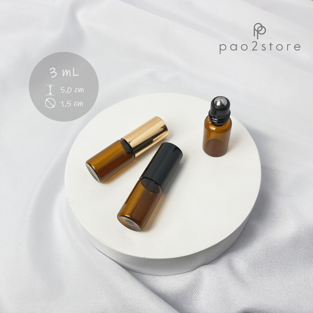 Jual Botol Roll on Kaca AMBER - Bola Roller Besi Stainless - Tutup Besi ...