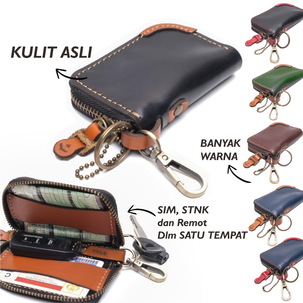 Jual Dompet STNK kulit asli Motor Mobil Gantungan Kunci Keyless ...