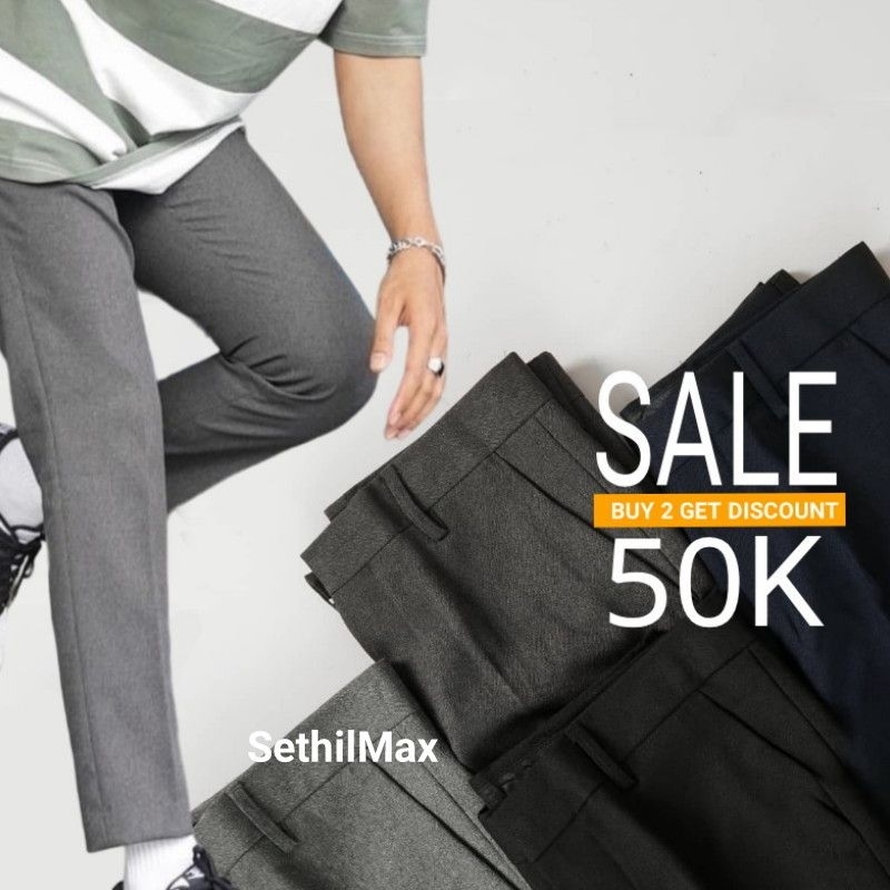 Jual Celana Ankle Pants | Celana Bahan | Celana Kantor Formal Pria Slimfit Bahan Dasar Kain Woll ...