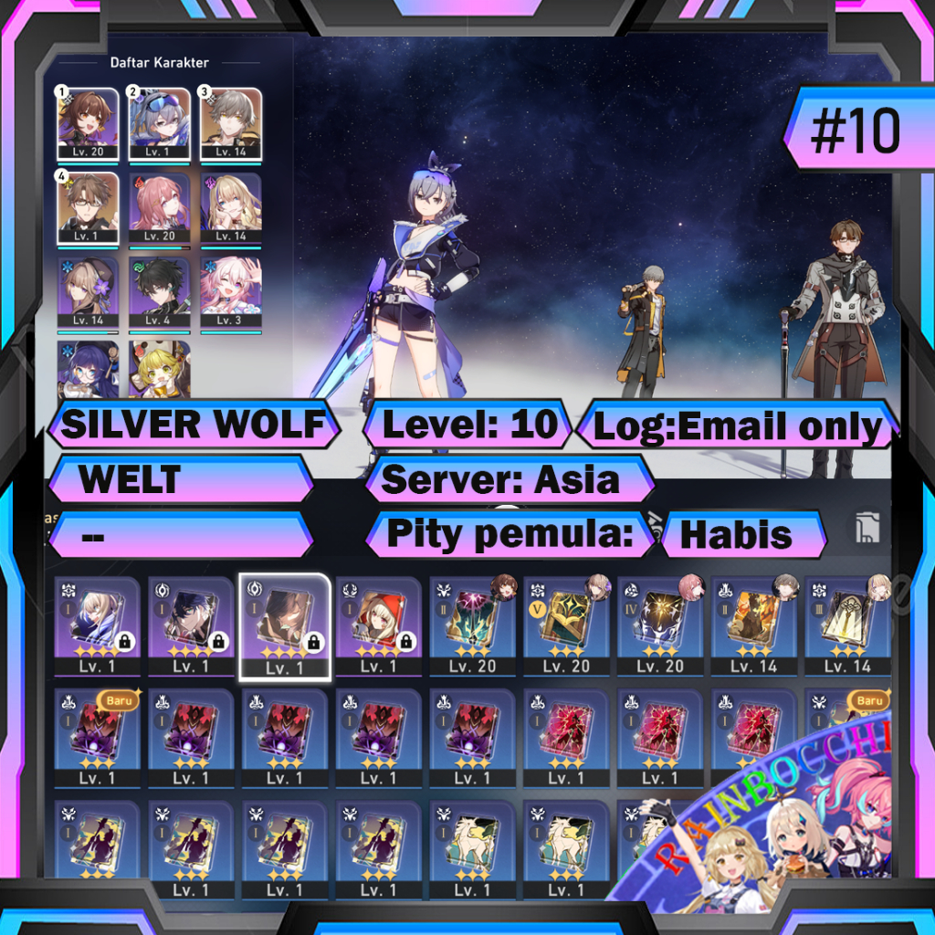 Jual HSR SILVER WOLF Akun Honkai Star Rail Starter / Mid | Shopee Indonesia