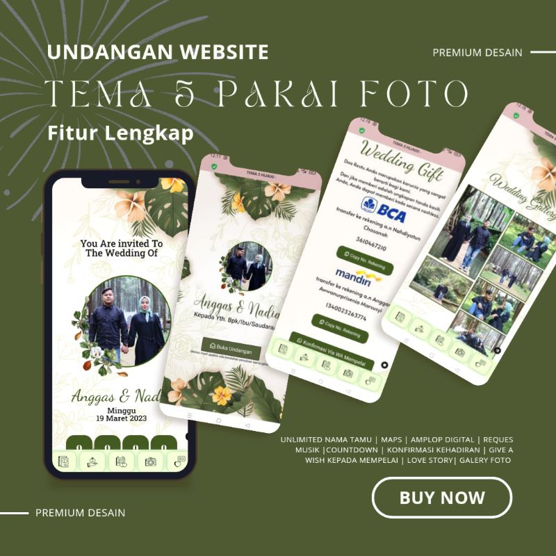 Jual Undangan Pernikahan Digital Website || Undangan Pernikahan Link ...