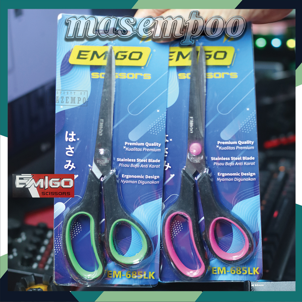 Jual Gunting Besar Emigo Stainless tajam Serbaguna 20 cm Warna EM-685LK ...
