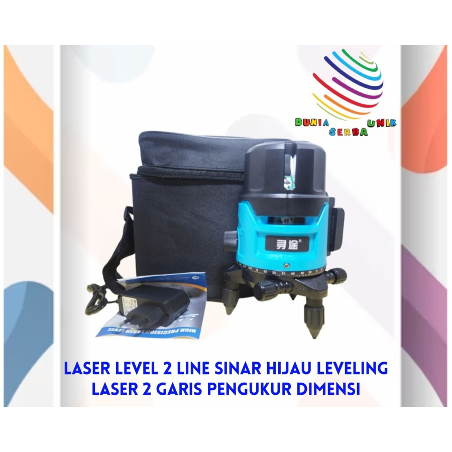 Jual LASER LEVEL 2 LINE SINAR HIJAU LEVELING LASER 2 GARIS PENGUKUR ...