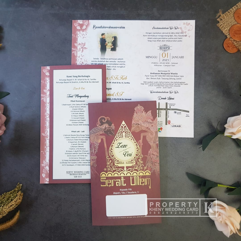 Jual undangan gunungan adat jawa undangan wayang undangan pernikahan ...