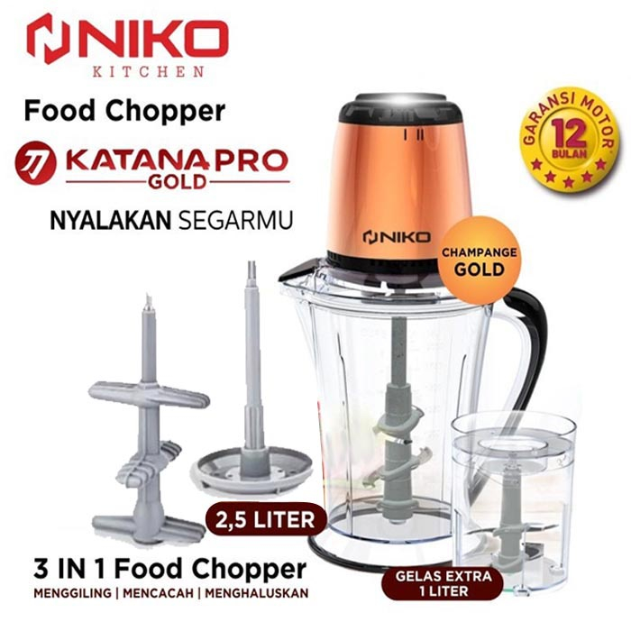 Jual Niko Food Chopper Pro Gold dan Niko Food Chopper Next Rose 3in1 ...