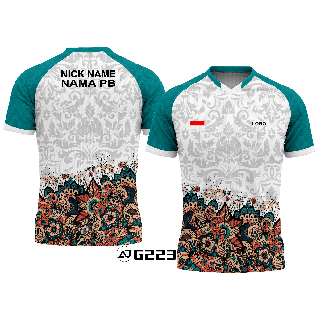 Jual JERSEY BADMINTON KAOS BULUTANGKIS FULL PRINTING MOTIF BATIK BISA ...