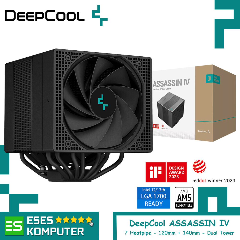 Jual DeepCool ASSASSIN IV BLACK | Twin Tower AIR CPU Cooler HSF Intel ...