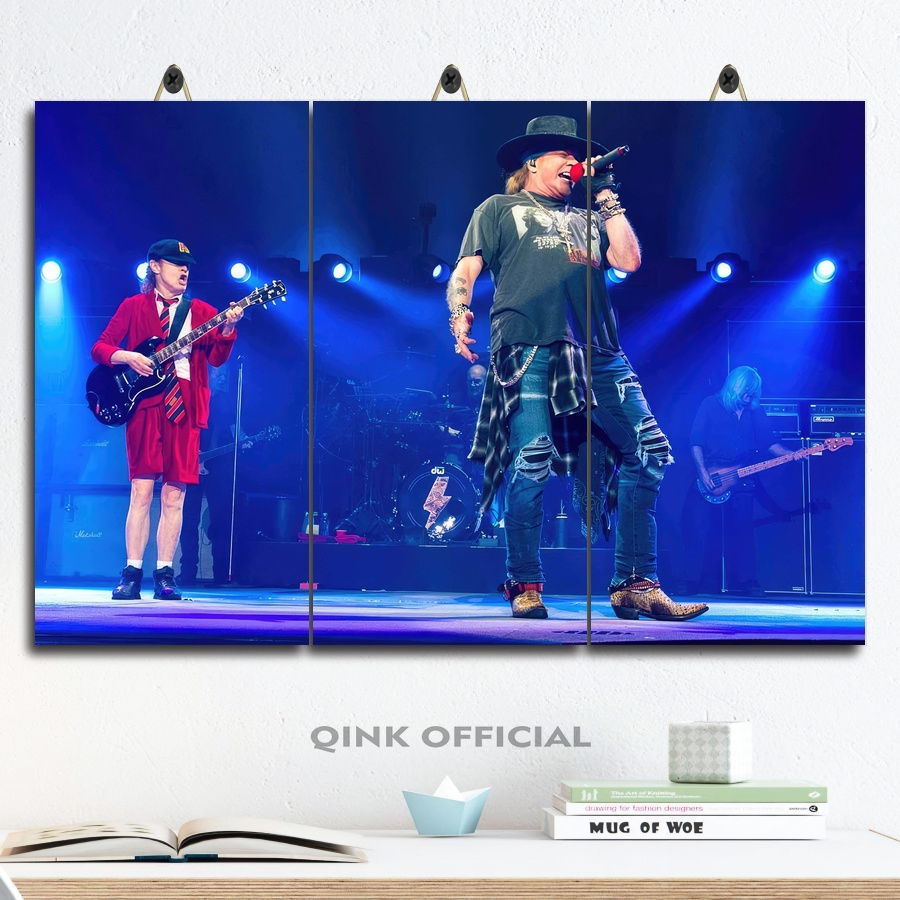 Jual POSTER DINDING KAYU BON SCOTT BAND AC DC 45X30 MULTIPANEL ...