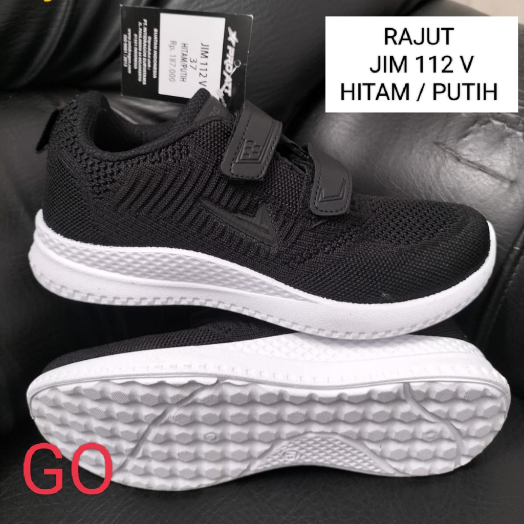 Jual ago PRO ATT Sepatu RAJUT sekolah hitam Sepatu PRO ATT JIM 112 Sepatu sneakers casual sport ...