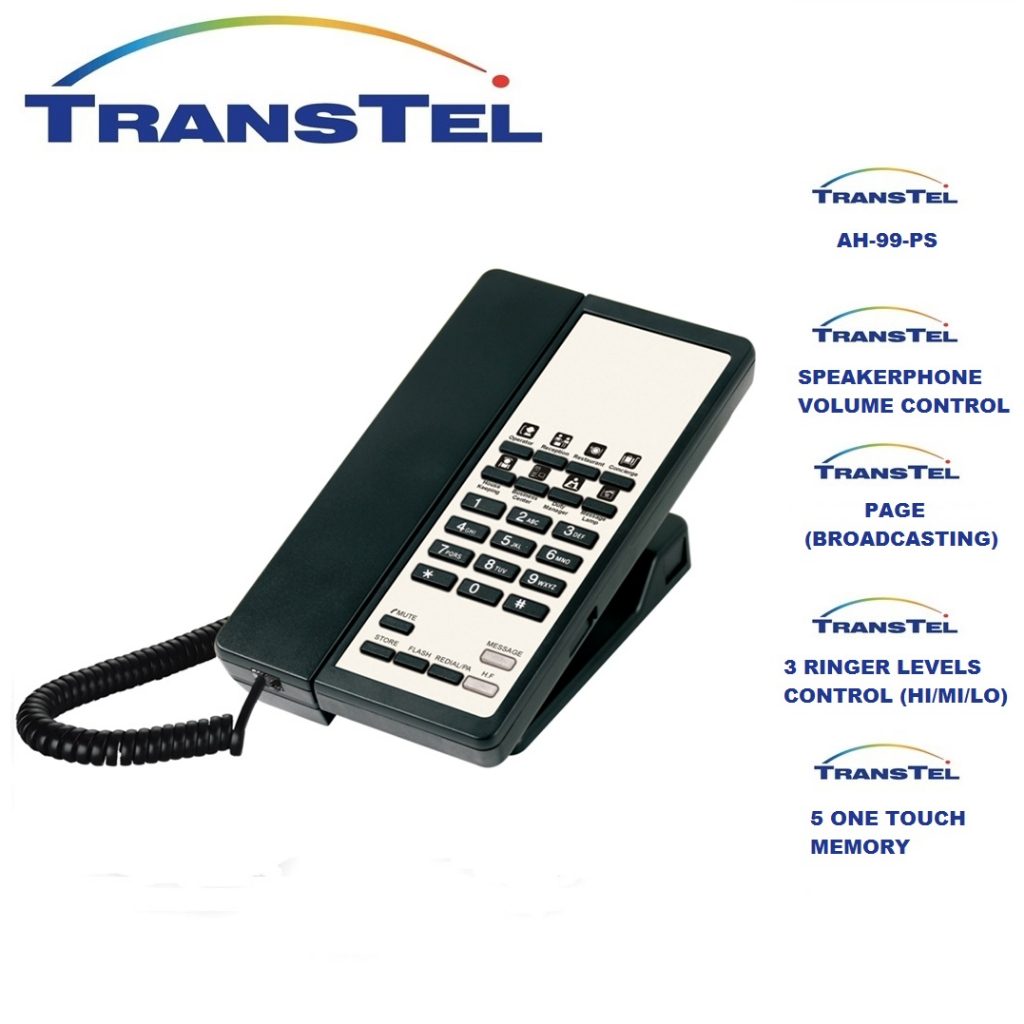 Jual Transtel Single Line Telephone AH-99PS Telepon Hotel Kantor Rumah ...