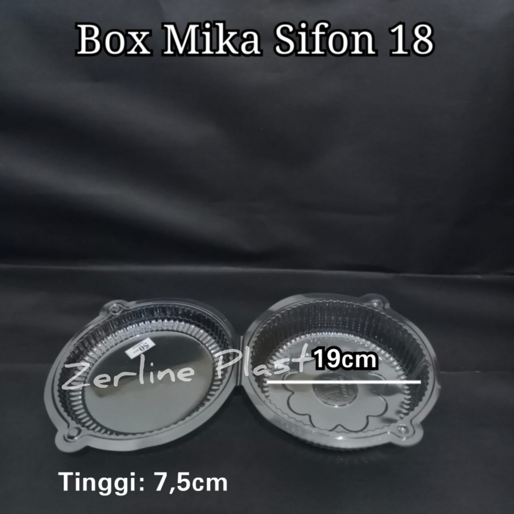 Jual Box Mika Sifon 18 - Box Mika Kue Bolu @50pcs | Shopee Indonesia