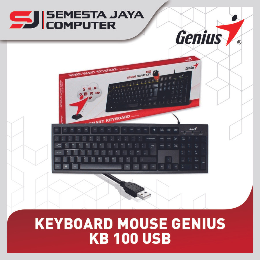 Jual Genius Keyboard KB 100 USB Smart Keyboard Genius KB 100 | Shopee ...