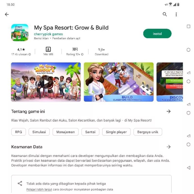 Jual (ORIGINAL 100%) My Spa Resort My Beauty Spa Game Legal Bergaransi ...