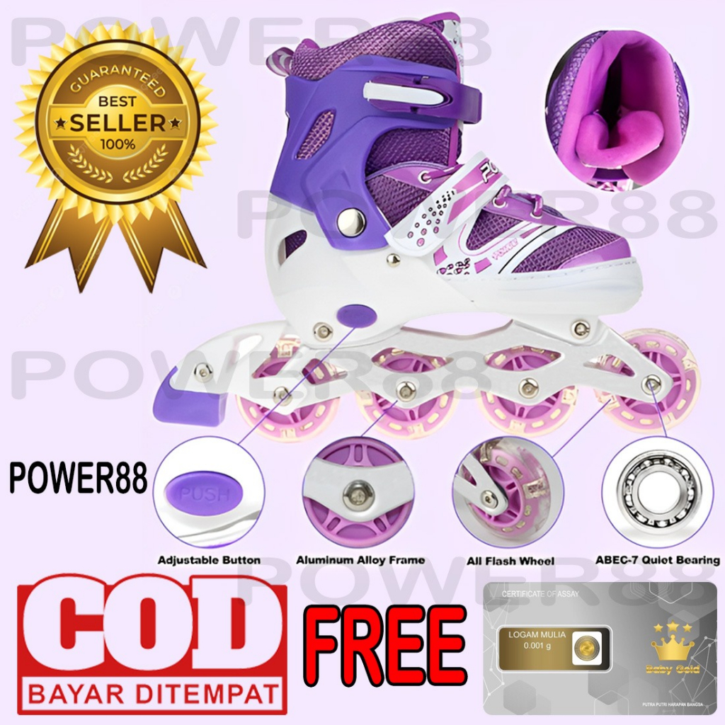 Jual SEPATU RODA ANAK DAN DEWASA MERK POWER Free Baut dan Kunci L Untuk ...
