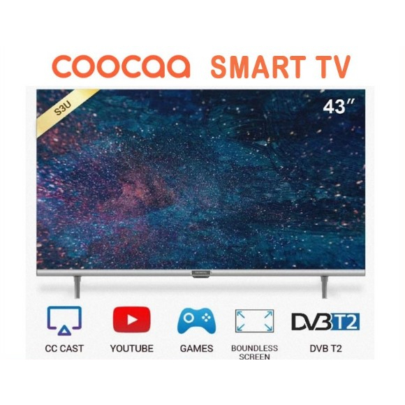 Jual COOCAA LED Smart TV 43" HD Youtube 43S3U Frameless Digital TV ...