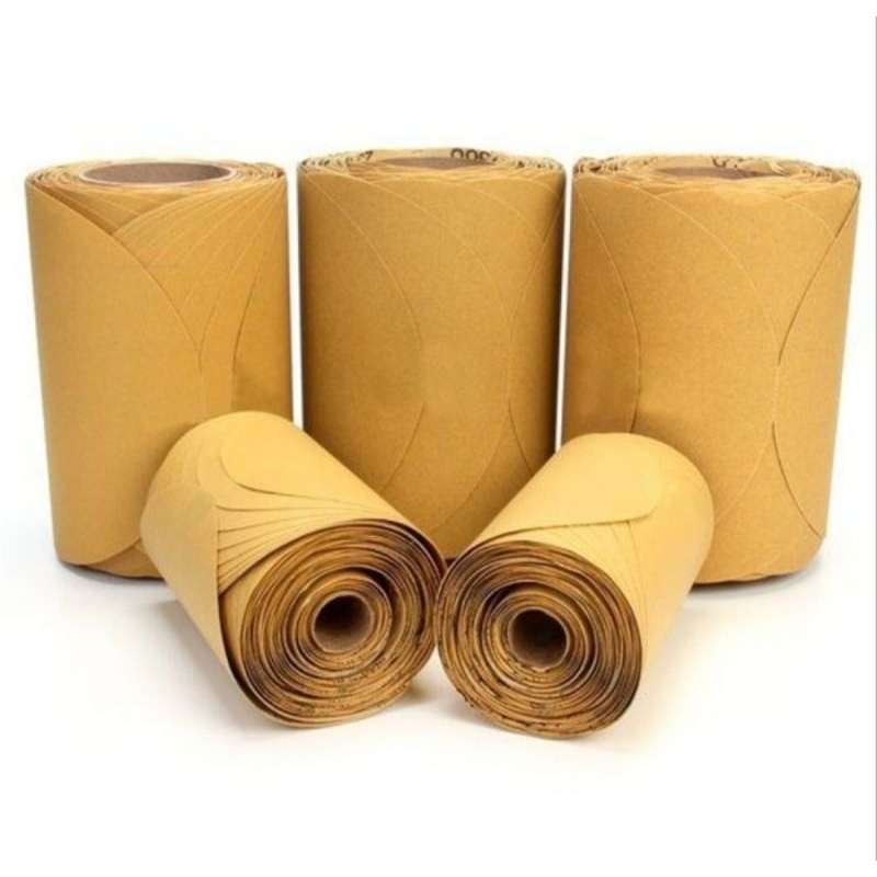 Jual Amplas Bulat 5inch 3M Stikit Gold Paper Disc Roll 216U Grit 80 ...
