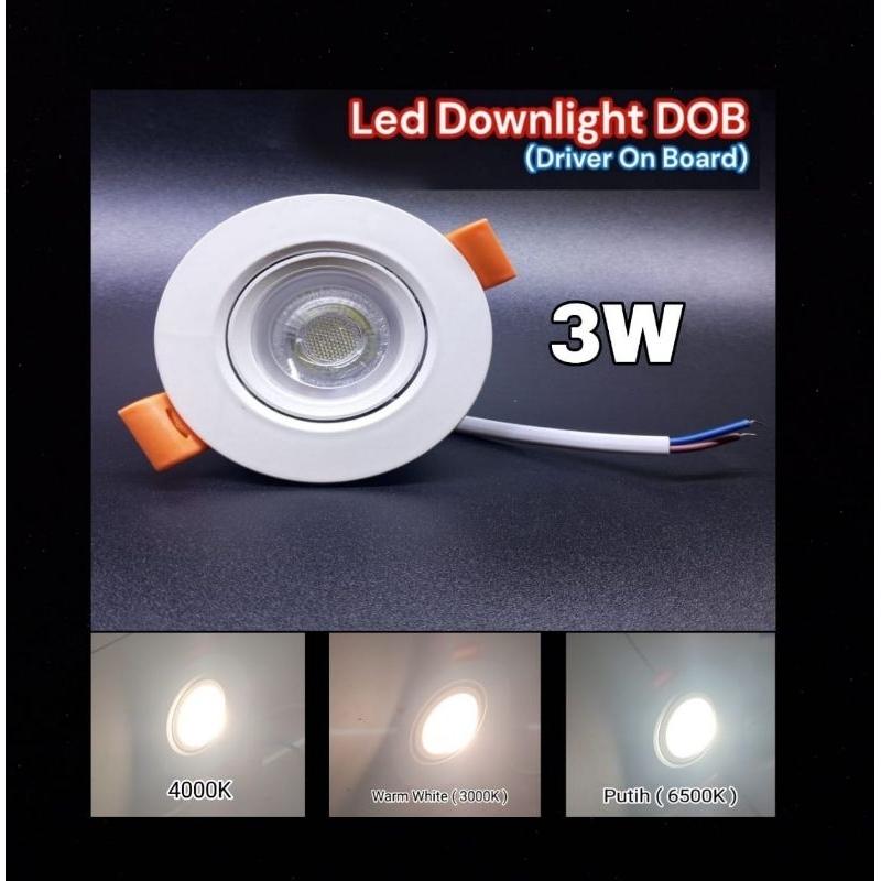 Jual LED Downlight 3watt DOB 3W HIDEKI | Shopee Indonesia