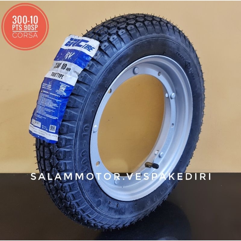 Jual paket ban luar dalam dan velg vespa 300 - 10 velg EAL ban luar dalam IRC ukuran 300 x 10 ...