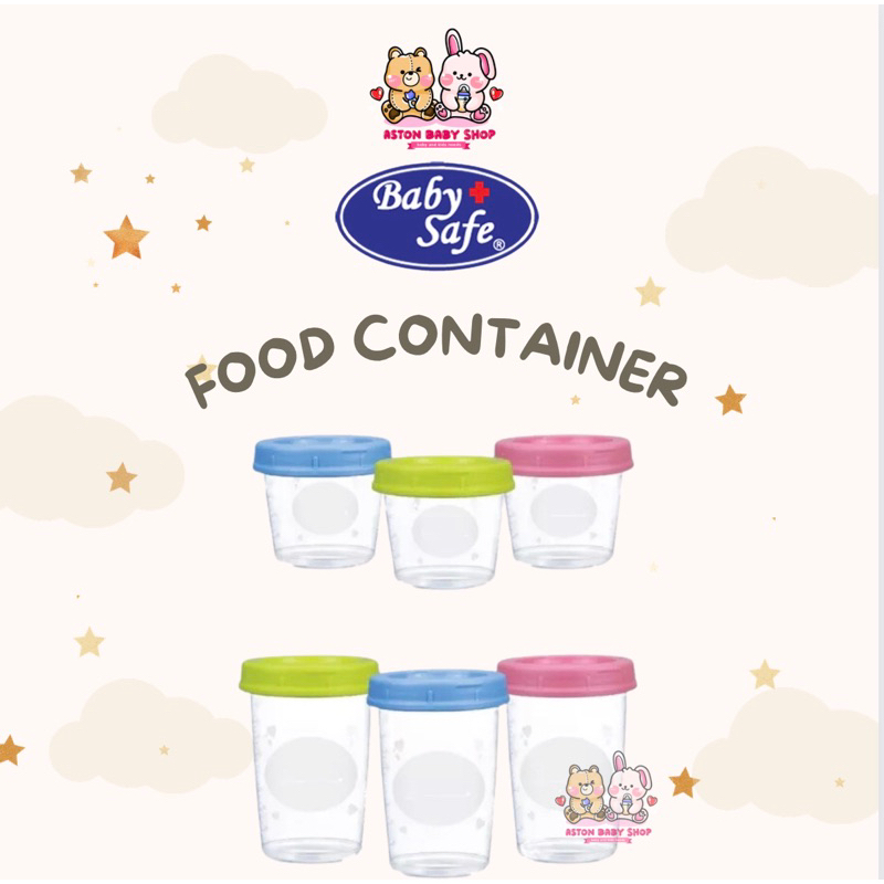 Jual Baby Safe Food Container 120 ml 240 ml x 3 FC005 FC04A Kotak Mpasi ...