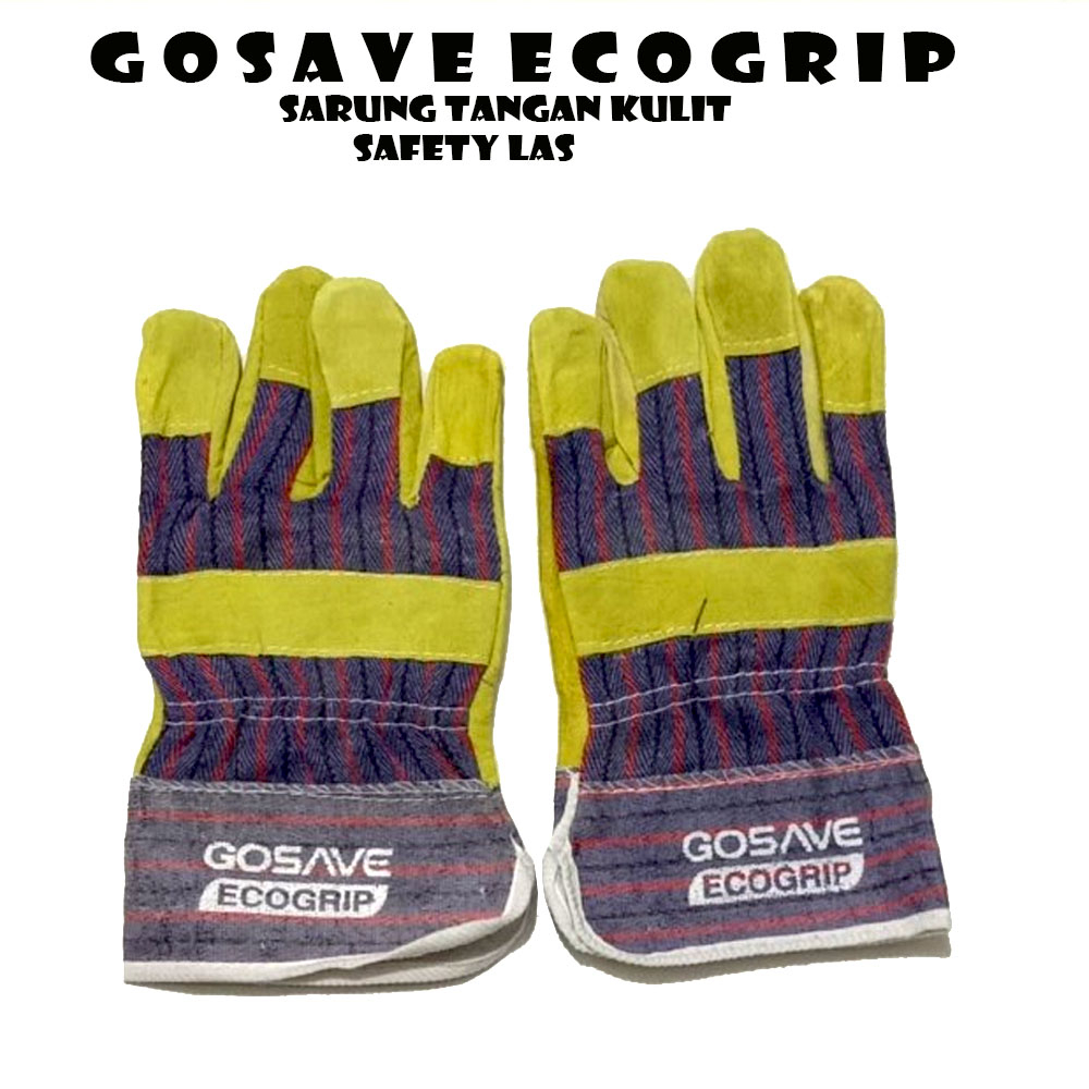 Jual Sarung Tangan Kombinasi ECOGRIP GOSAVE Safety Las Kulit Kerja ...