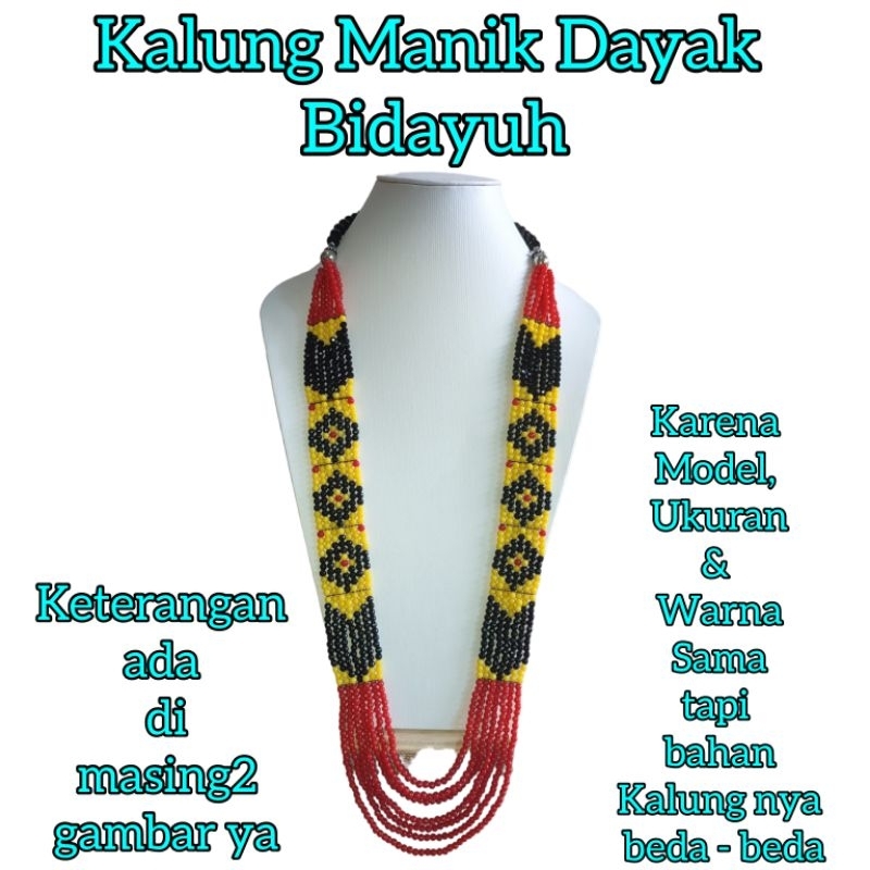Jual Kalung manik / kalung dayak / kalung manik dayak / kalung manik ...