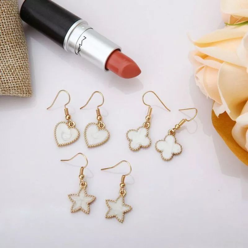 Jual munte21 - Anting Dot Manochrome Star Love Clover Model Fashion ...