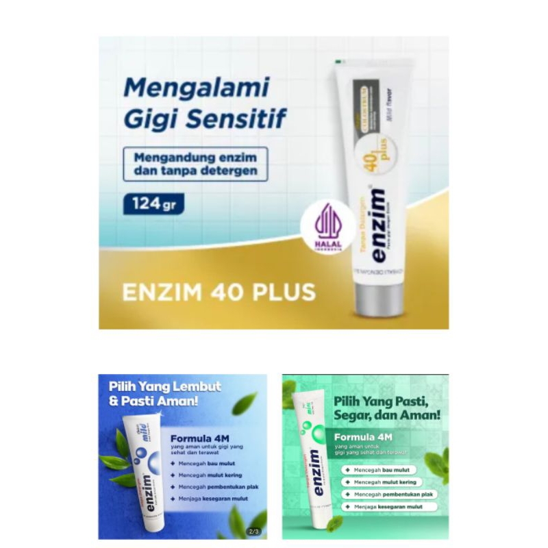 Jual Enzim Pasta Gigi 42g/ 63g/ 124g | Shopee Indonesia