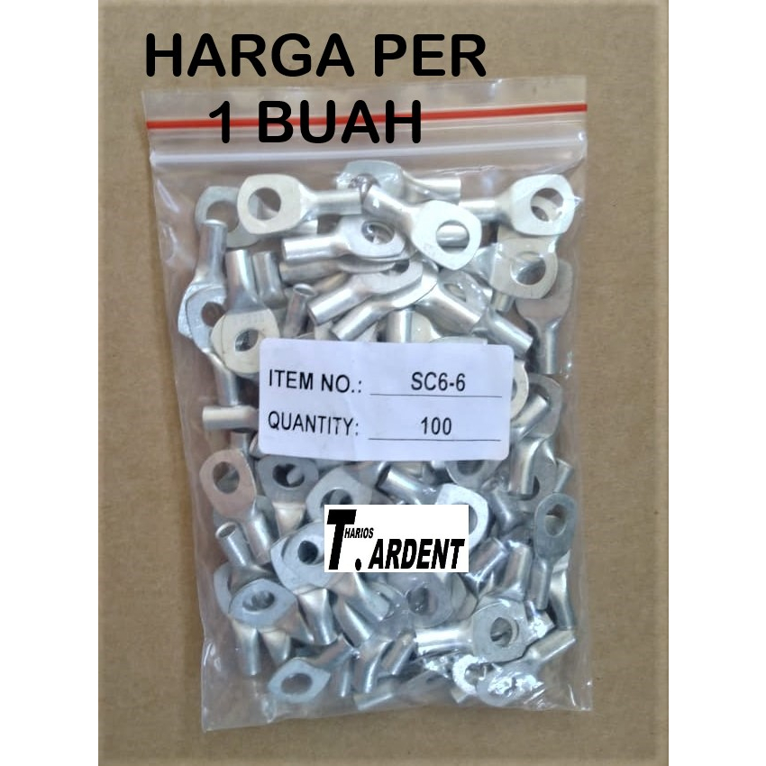 Jual Cable Lug / Skun Kabel SC 6 - 6 Lubang baut 6mm lubang kabel 6mm2 | Shopee Indonesia