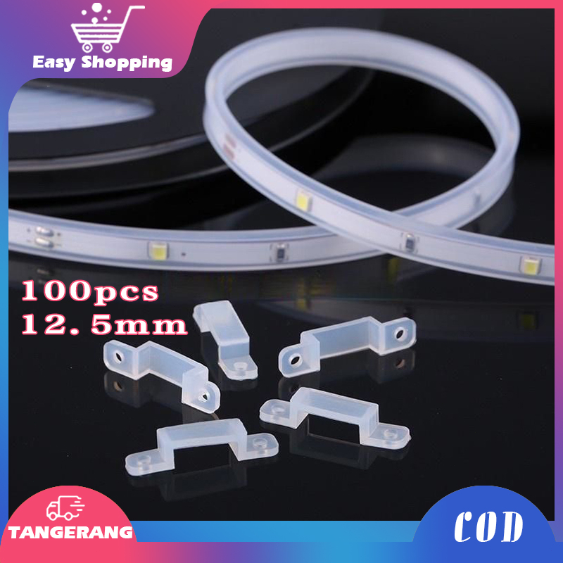 Jual 100pcs Klem Led Strip Transparan Dengan Sekrup 10*4mm Klem Lampu ...