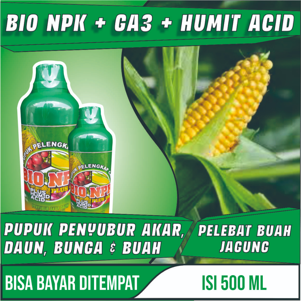 Jual Promo Cod PUPUK NPK CAIR BIO NPK 500 ML Pupuk Semprot Pelebat Tanaman Jagung - Pupuk ...