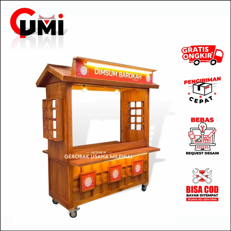 Jual Gerobak Takoyaki Model Kekenian - Gerobak Jualan Takoyaki Milenial ...
